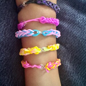 Handmade Rainbow Loom Rubber Band Bracelet | Kids Colorful Stretch ...