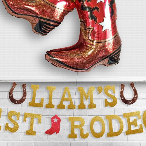 My First Rodeo Banner Cowboy Birthday Theme First Birthday - Etsy