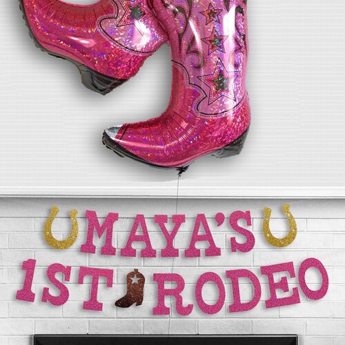1st Rodeo Birthday Welcome Sign Template Cowgirl First | Etsy