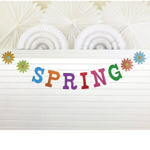 Glitter Spring Banner - 5 Inch Letters - Springtime Home Decorations ...