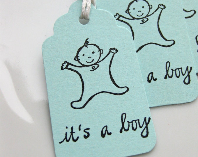 Baby Boy Tags It's a Boy Favor Tag - Set of 8 - Etsy
