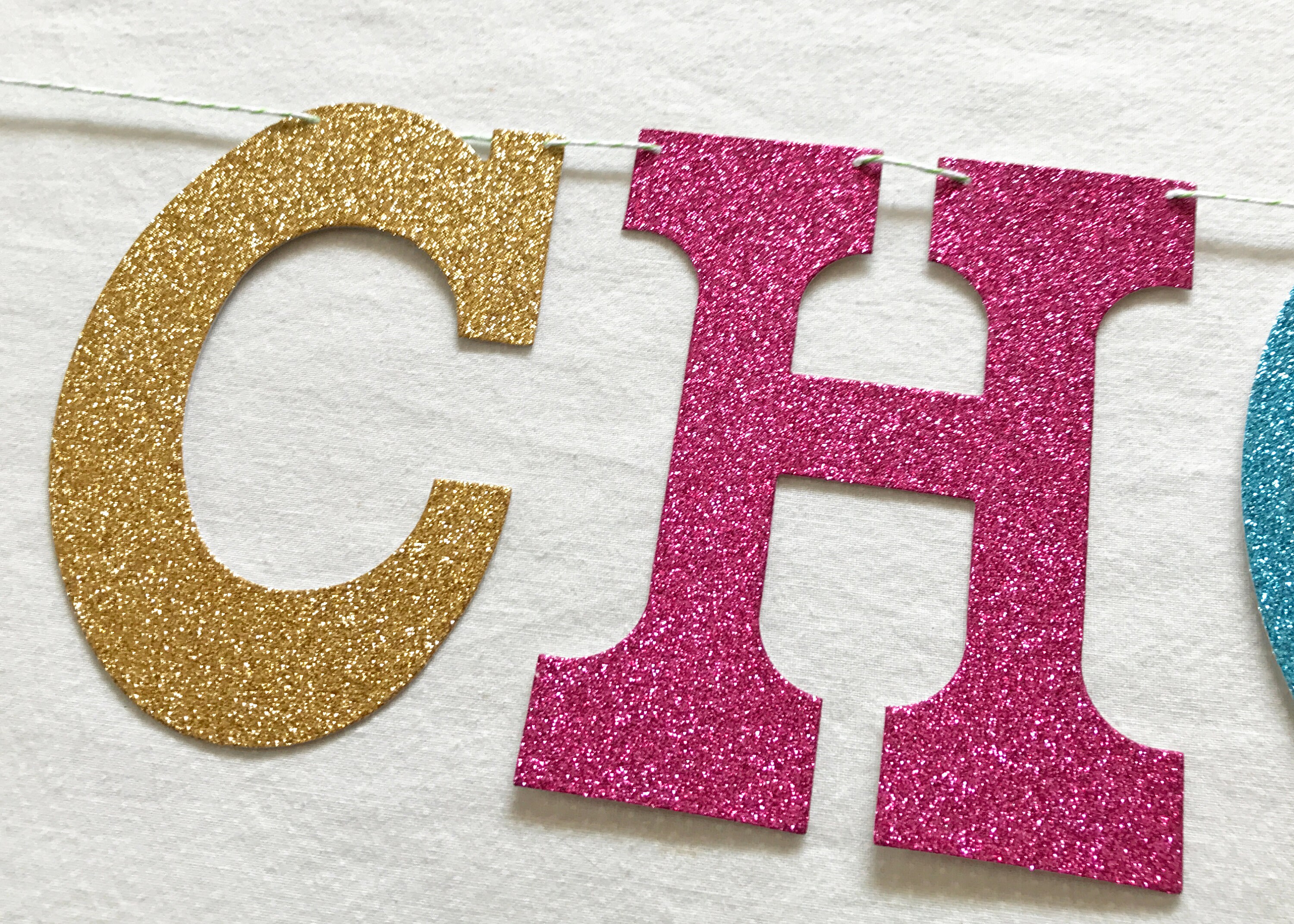 Nacho Bar Banner - Glitter 5 Inch Letters - Fiesta Birthday Banner Sign ...