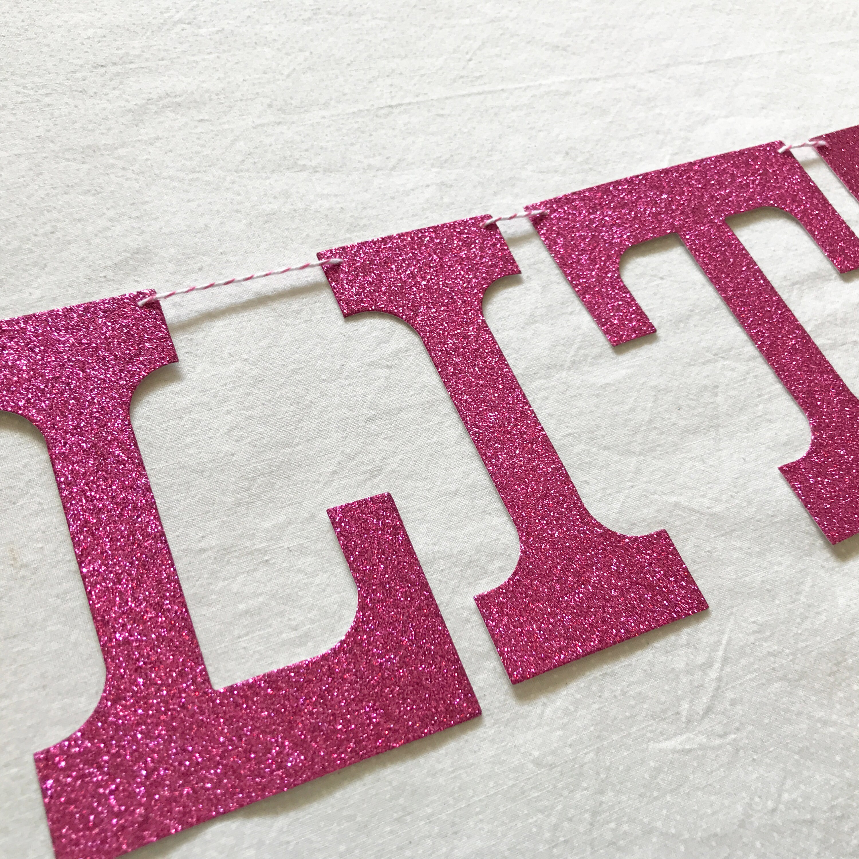 Little Cowgirl Glitter Banner 5 Inch Letters Western Baby | Etsy