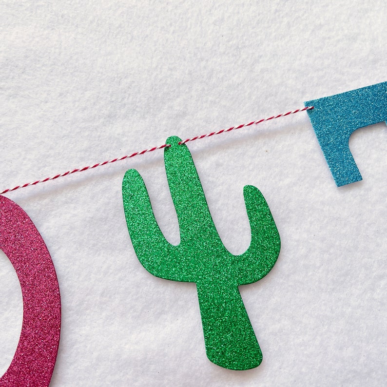Taco Twosday Banner Glitter 5 Inch Letters Fiesta Birthday - Etsy