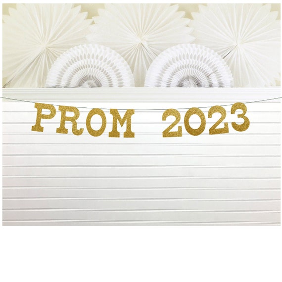 Glitter Prom 2023 Banner - 5 inches tall - Prom Banner Gold Glitter ...