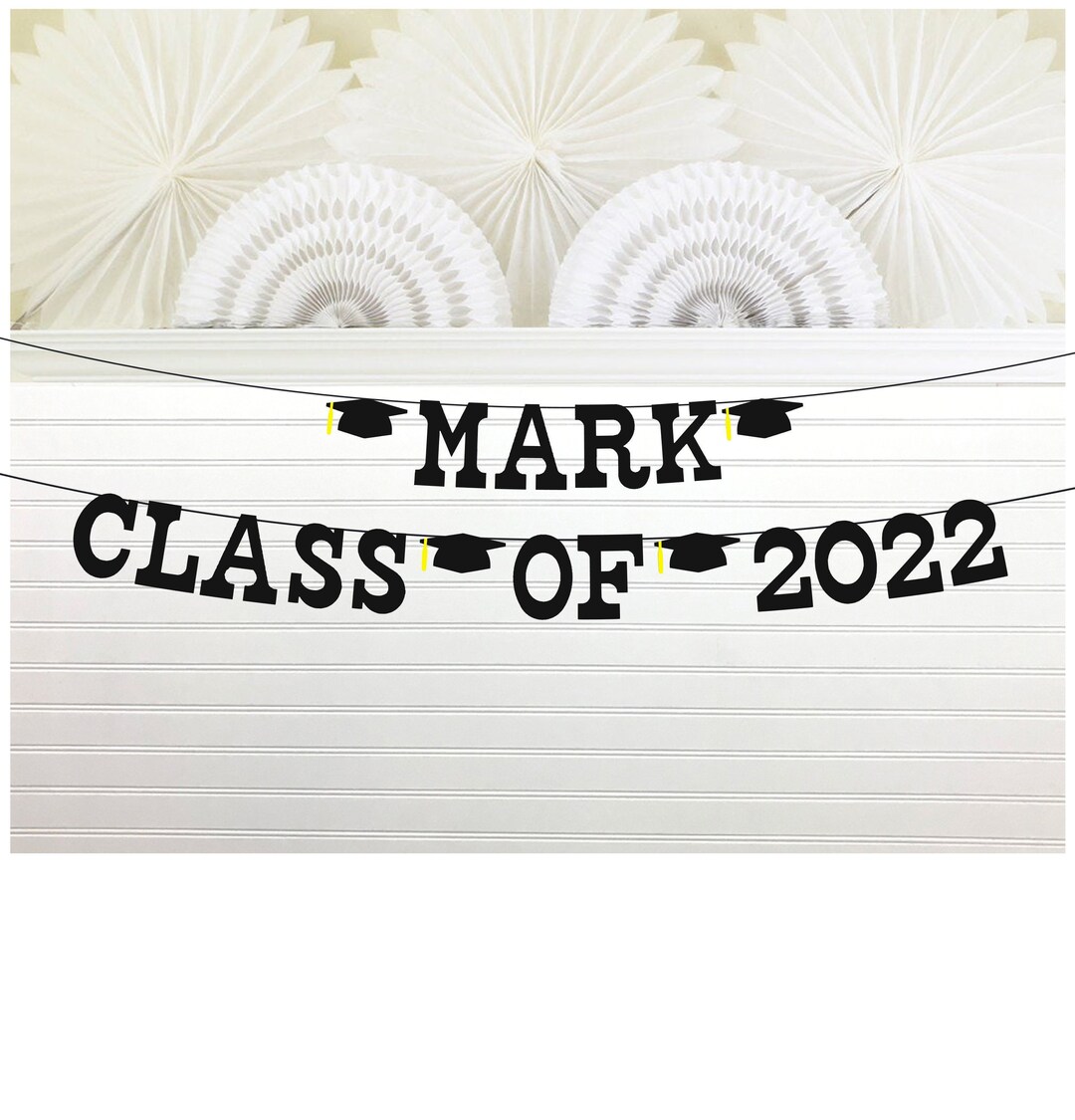 Graduation Name Banner 5 Inch Letters 2022 Gradation Party - Etsy
