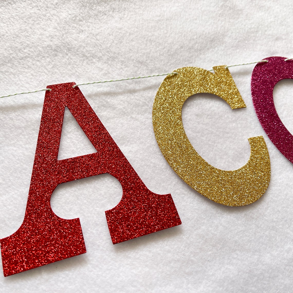 Glitter Fiesta Banner 5 Inch Letter Tacos and Tequila - Etsy
