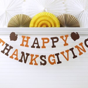 Thanksgiving Decoration 5 Inch Letters Turkey Banner Happy - Etsy