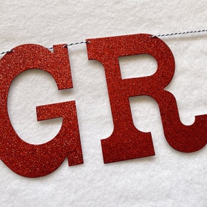 Glitter Graduation Banner - 5 Inch Letters - Congradulations Banner ...