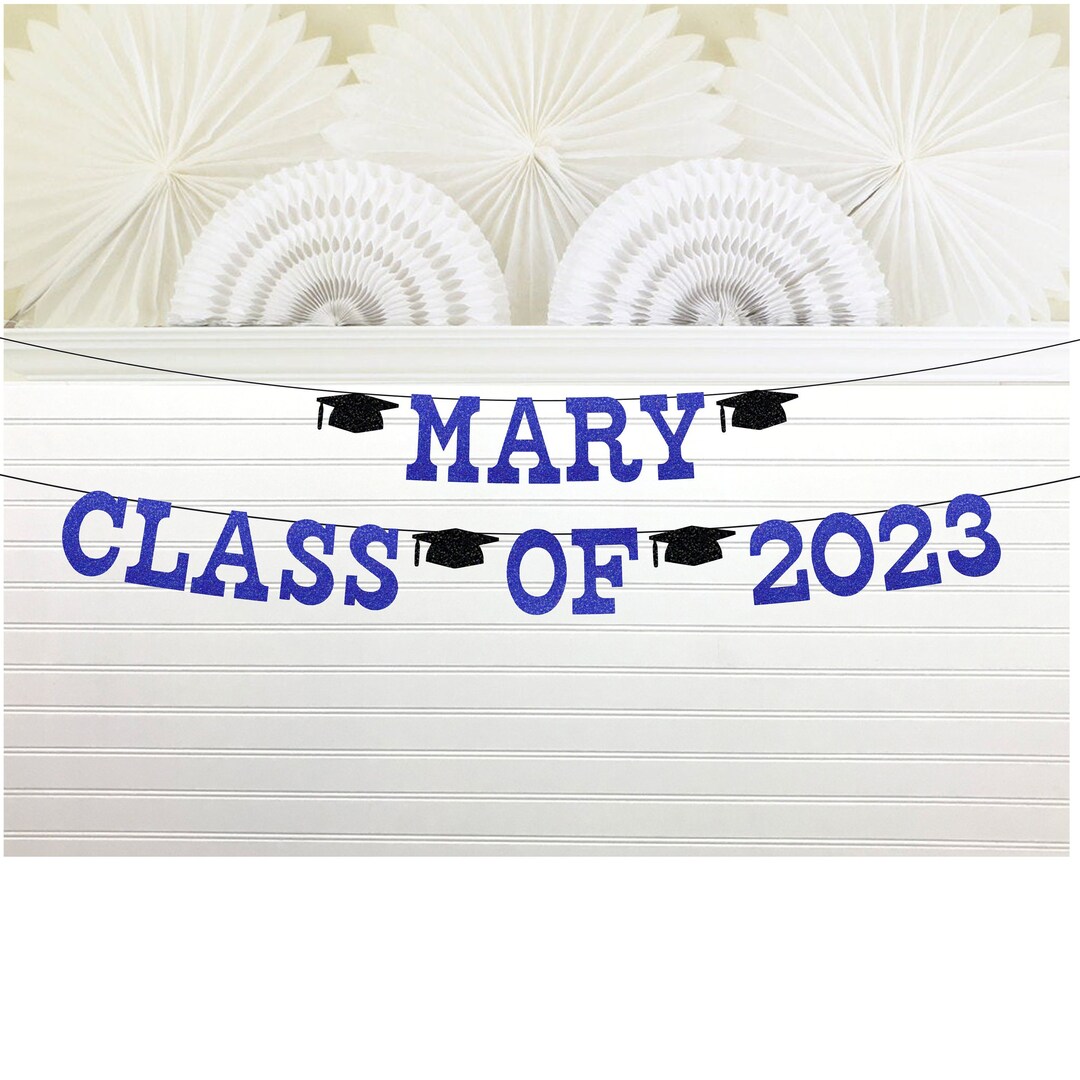 Custom Graduation Glitter Banner 5 Inch Letters Congrats - Etsy