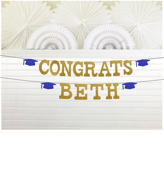 Custom Name Graduation Banner 5 Inch Letters Congrats Grad - Etsy
