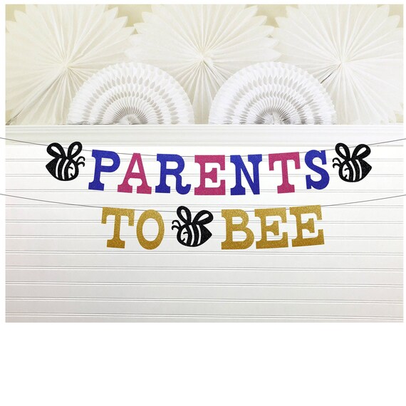 Parents to Bee Banner - Glitter 5 Inch Letter- Bee Baby Shower ...