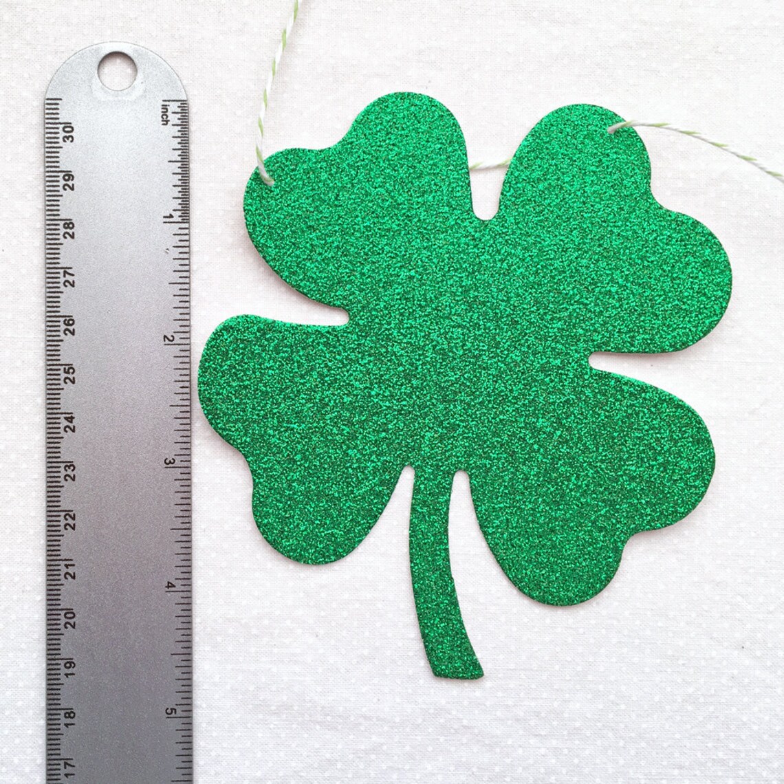 4 Leaf Clover Garland Glitter 4.75 Inch Tall St Patricks - Etsy