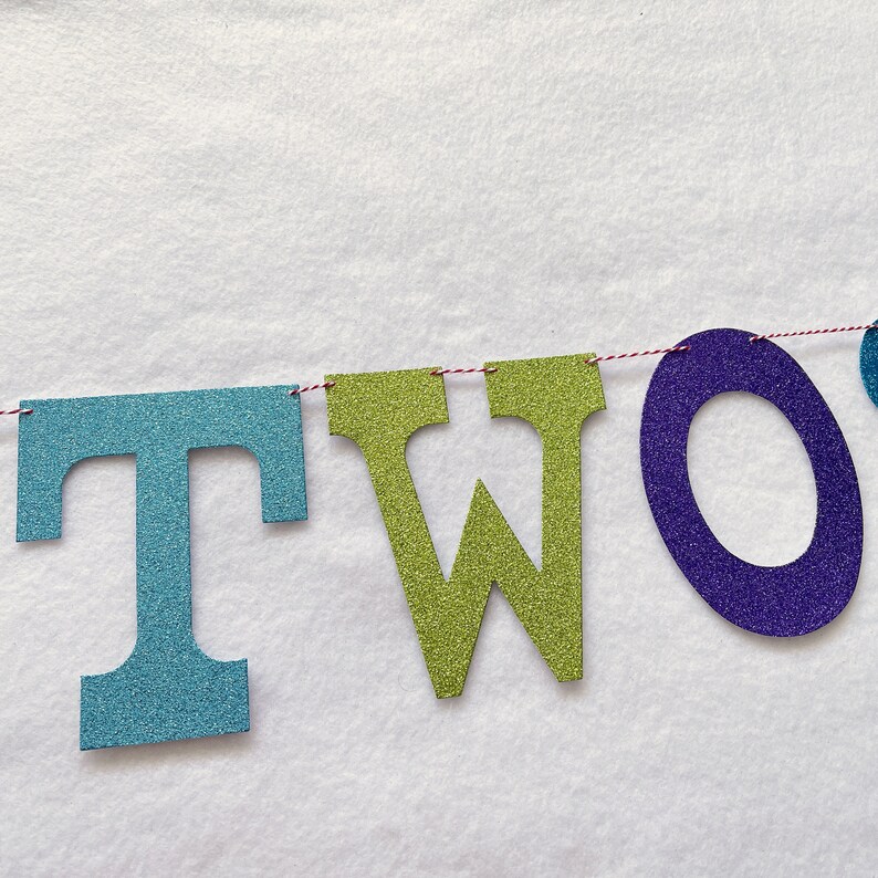 Taco Twosday Banner Glitter 5 Inch Letters Fiesta Birthday - Etsy