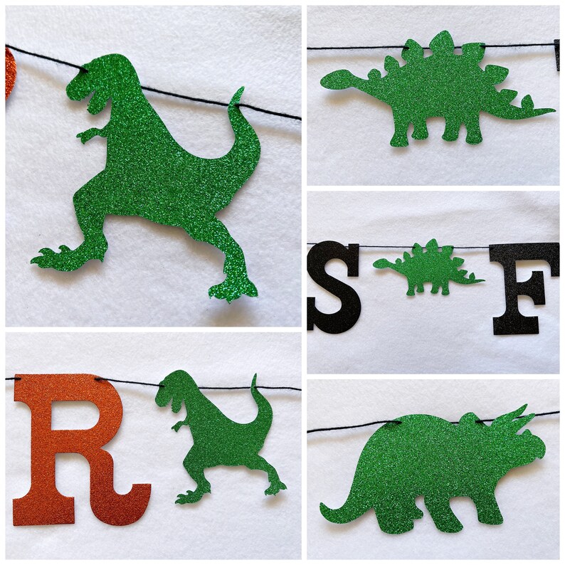 Roar I'm Four Banner Glitter 5 Inch Letters Custom - Etsy