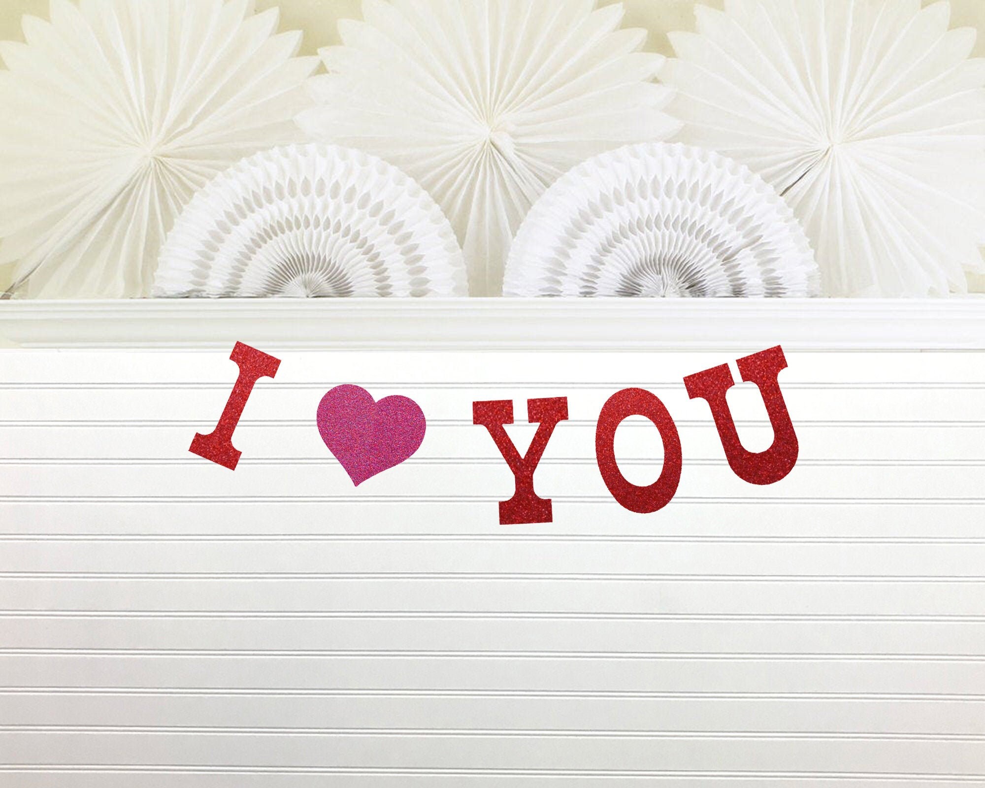 I Love You Heart Glitter