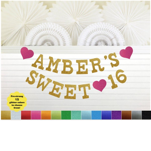 Sweet 16 Banner - Etsy
