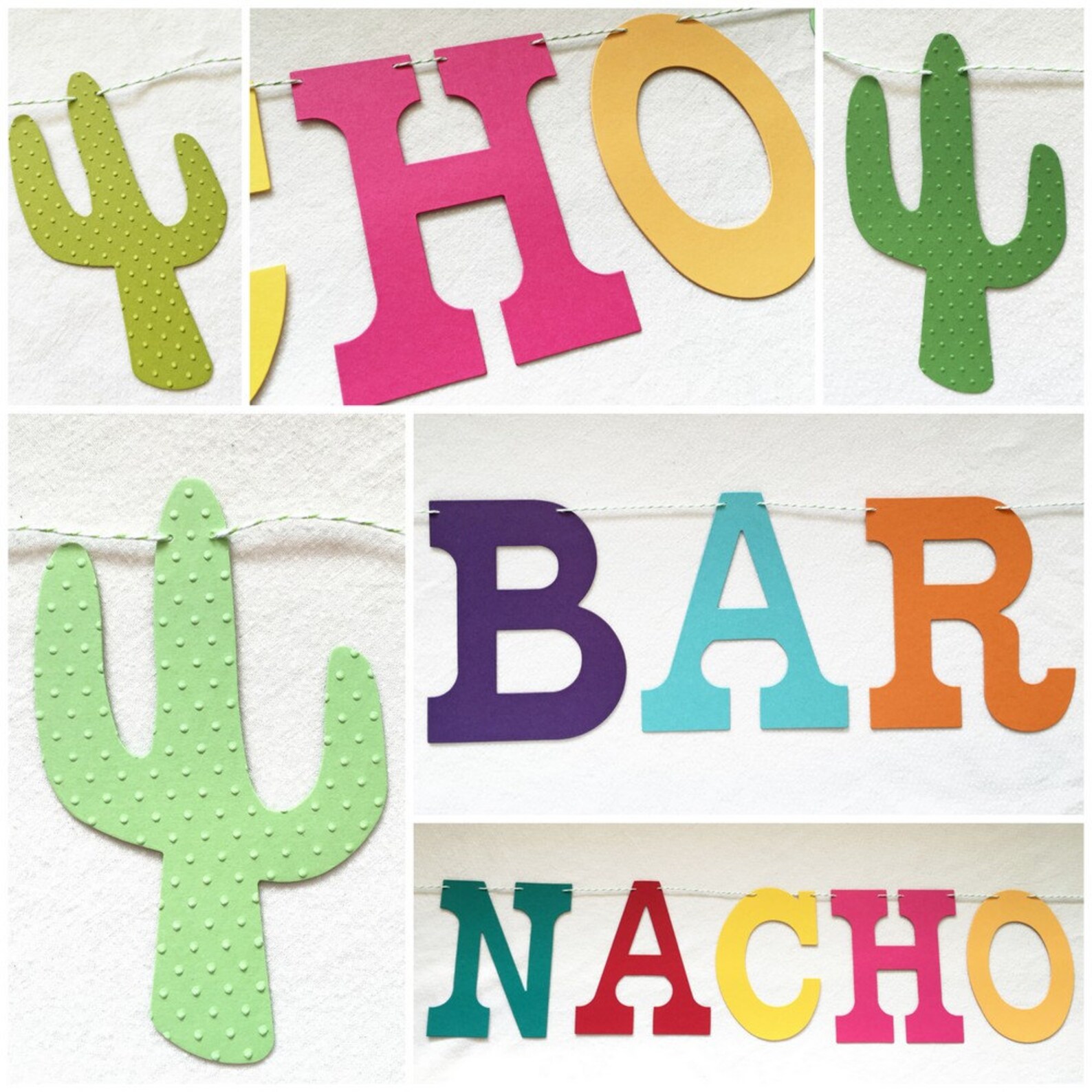 Nacho Bar Banner 5 Inch Letters Fiesta Birthday Banner | Etsy
