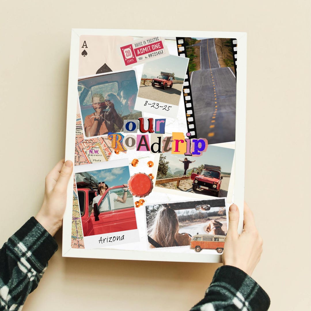 Custom Collage Poster Template, Roadtrip Our Adventure Wall Art ...