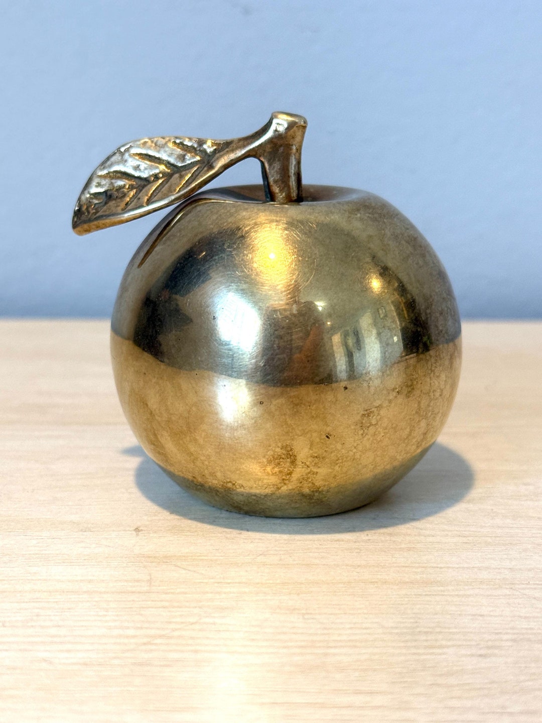 Vintage Brass Apple Bell / Mid Century Modern / 3" Solid Brass Bell - Etsy