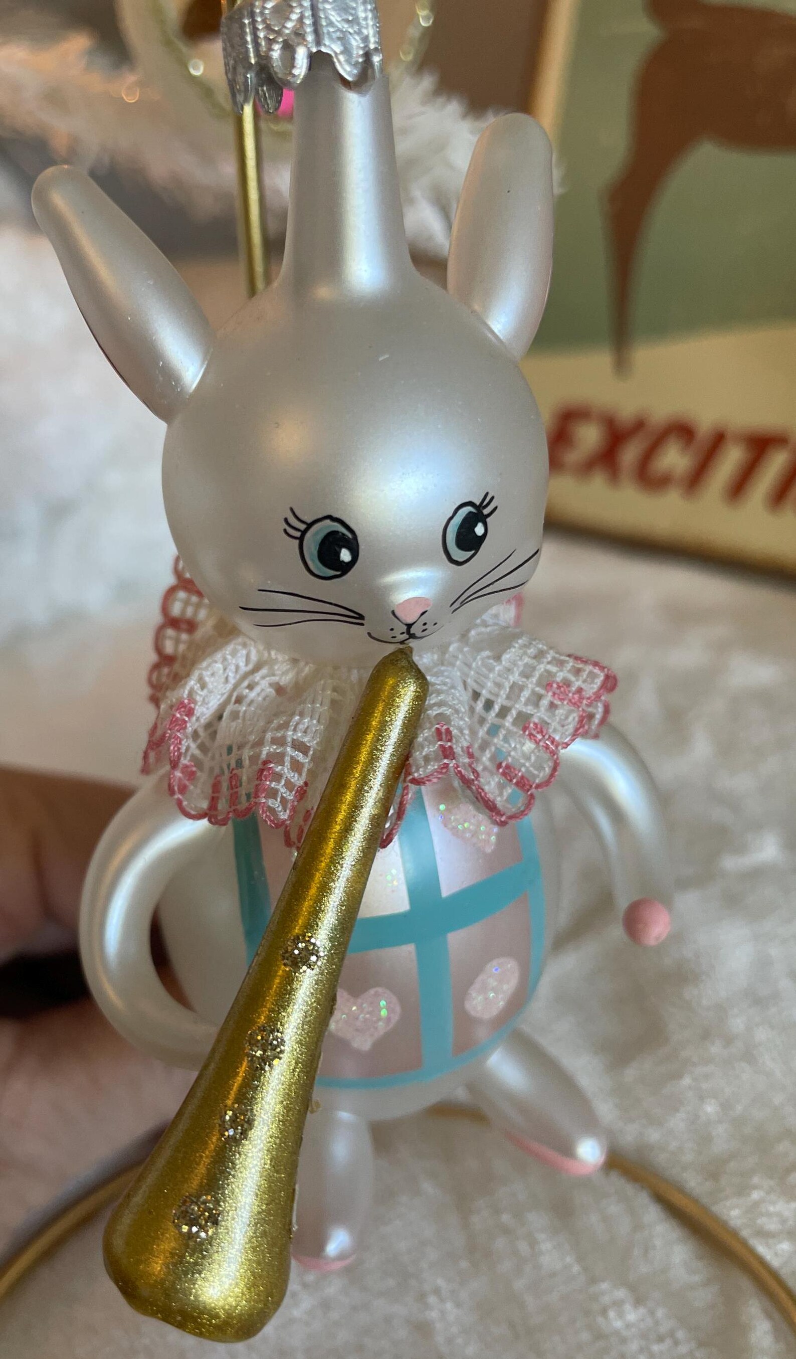 Vintage De Carlini Italian Hand Blown Hand Painted Glass Bunny ...