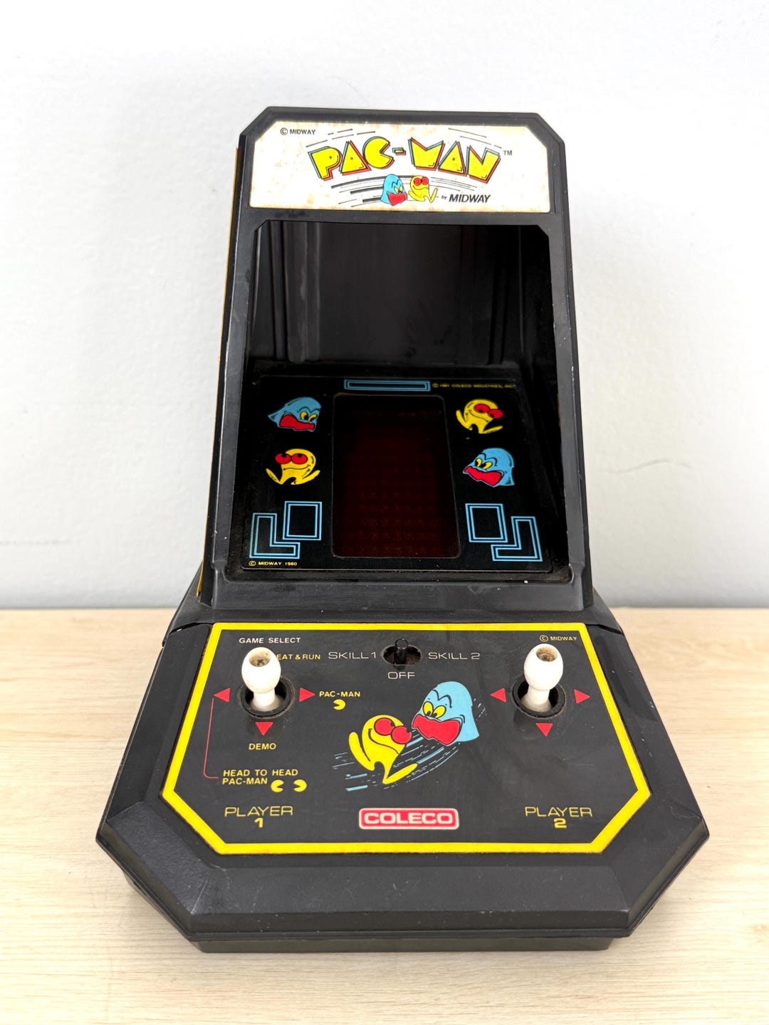 Vintage 1981 Mini Pac-man Arcade Game / Coleco Midway Tabletop Gaming ...