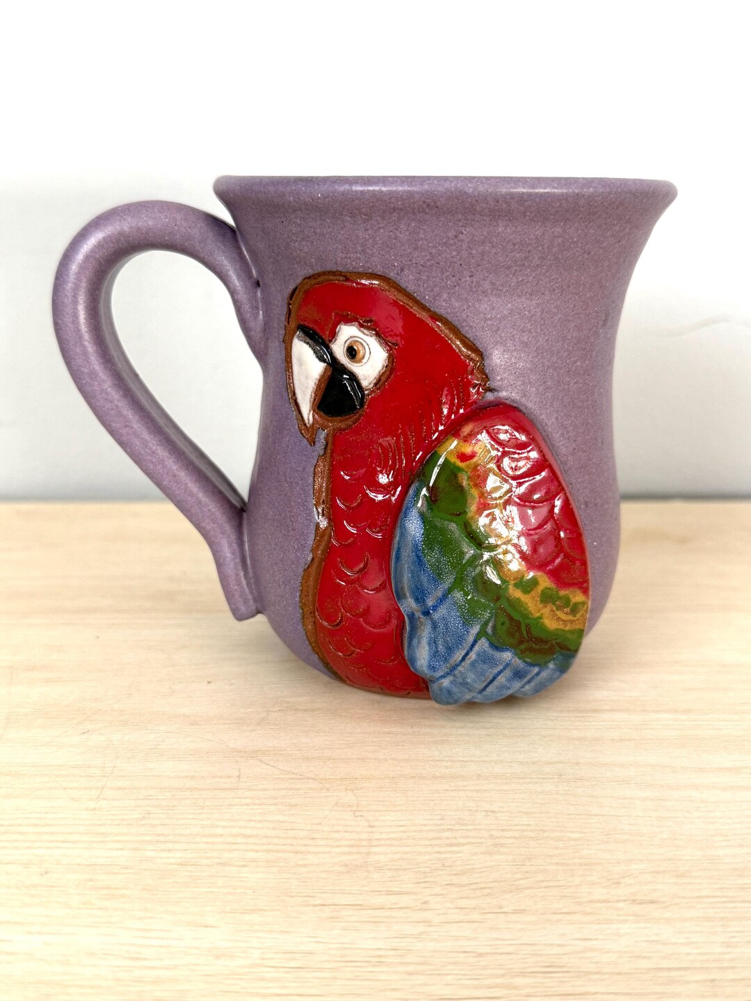 Mudworks Pottery Macaw Mug / Joann Stratakos Art / Handmade / 3D Bird ...