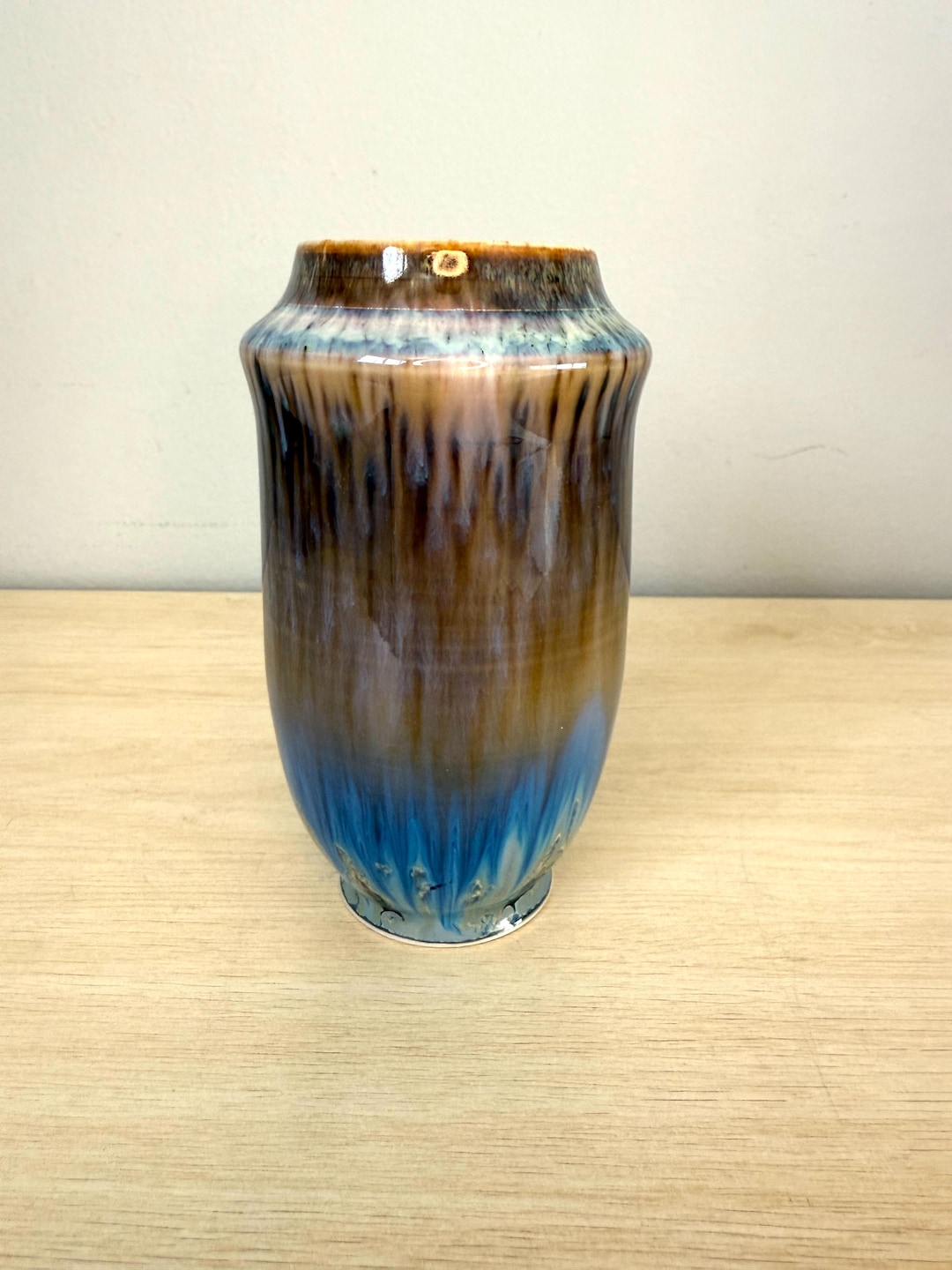 Vintage Handmade Art Vase / Drip Glaze Pottery Flower Vase /studio ...