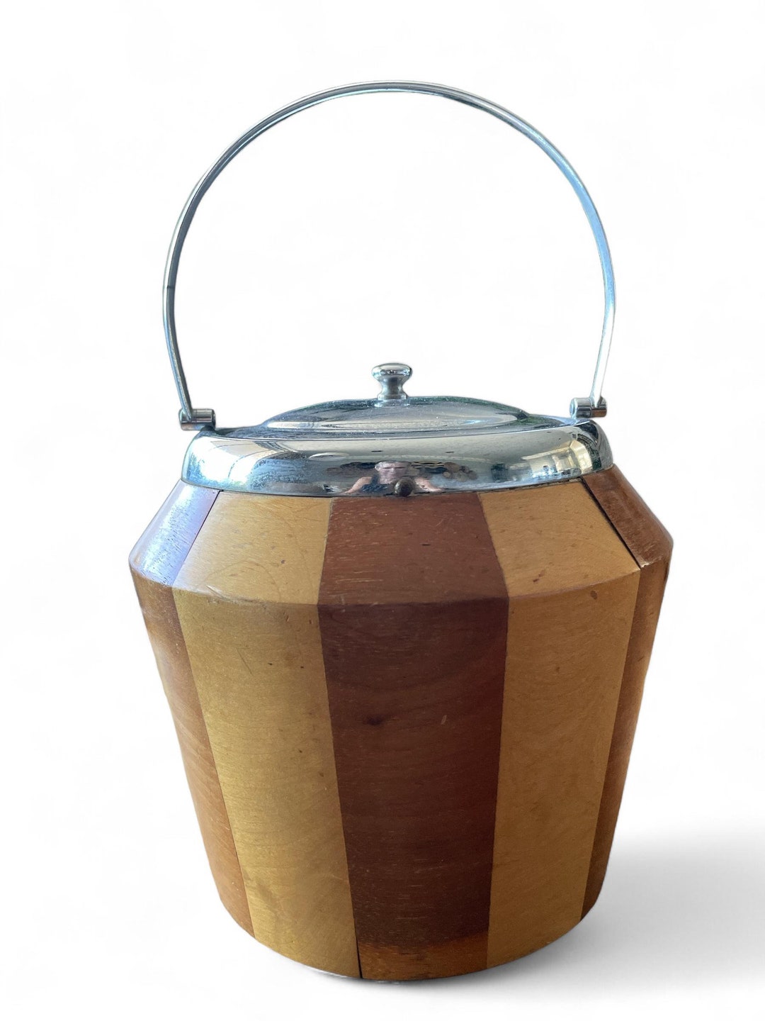Vintage Oak Wood Block and Ceramic Biscuit/cookie Barrel - Etsy