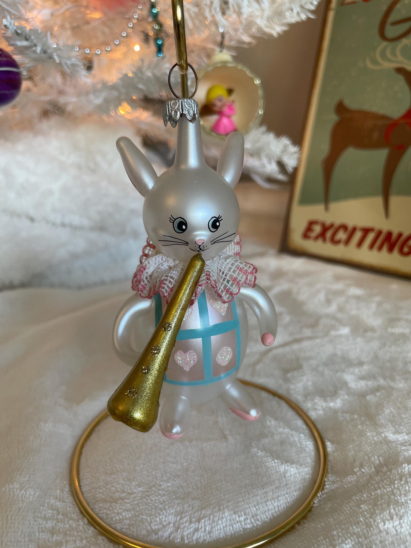 Vintage De Carlini Italian Hand Blown Hand Painted Glass Bunny ...