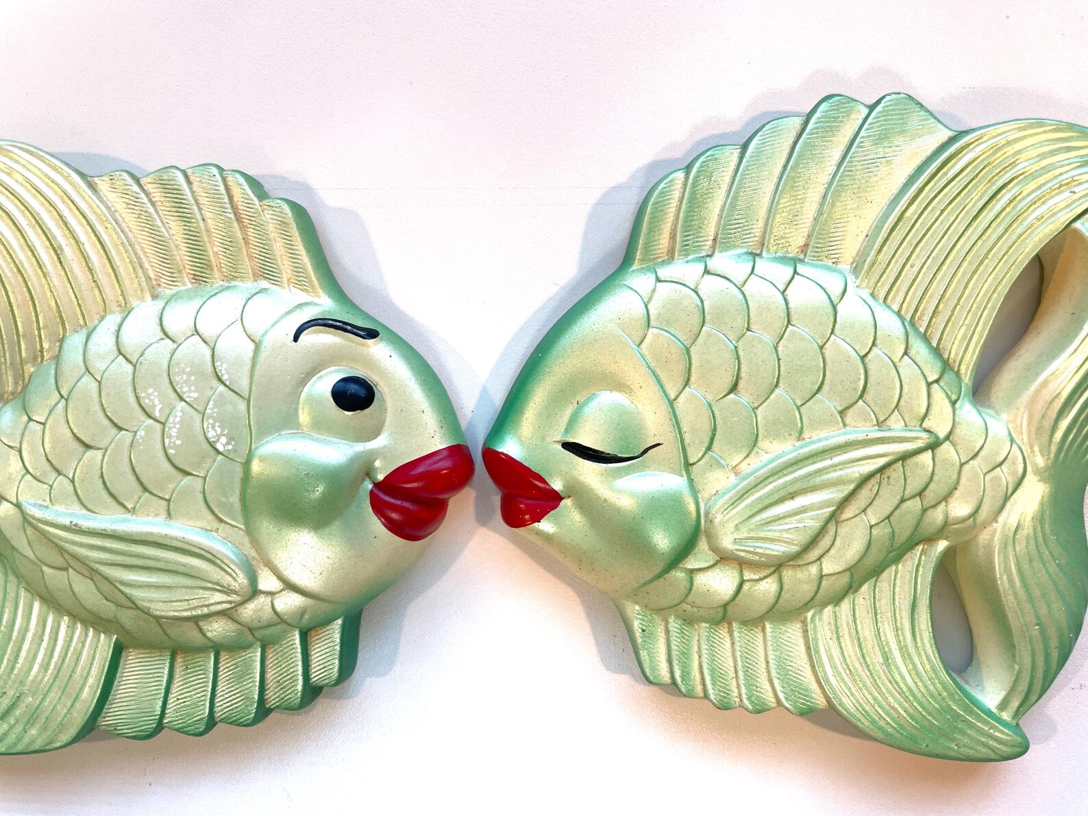 Vintage Set of 2 Fish Wall Hangings 1954 Miller Studio Chalkware Wall ...