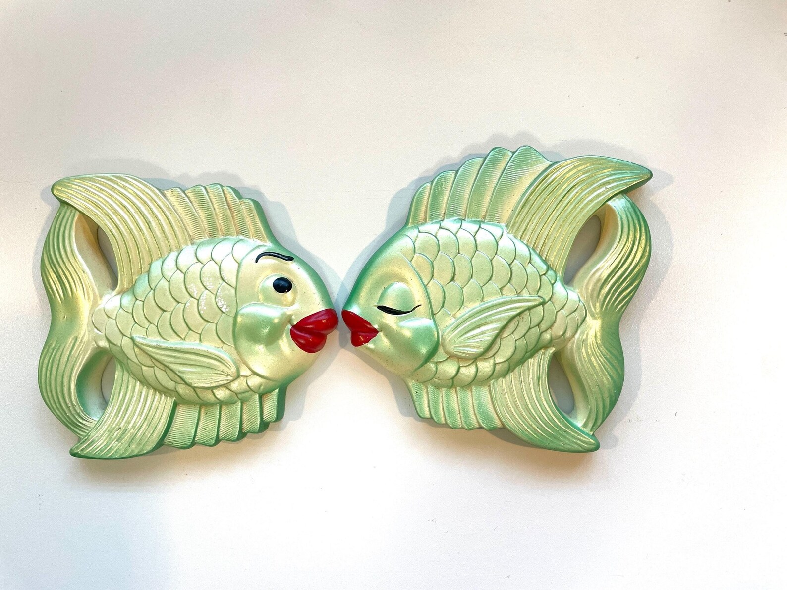 Vintage Set of 2 Fish Wall Hangings 1954 Miller Studio Chalkware Wall ...