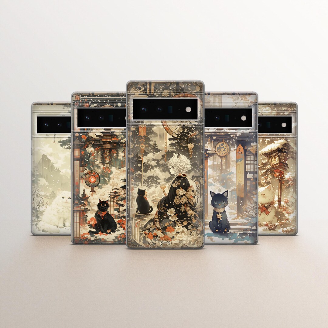 Samurai Lofi Cat Phone Case Relaxation Cover for Google Pixel 9pro, 8 ...
