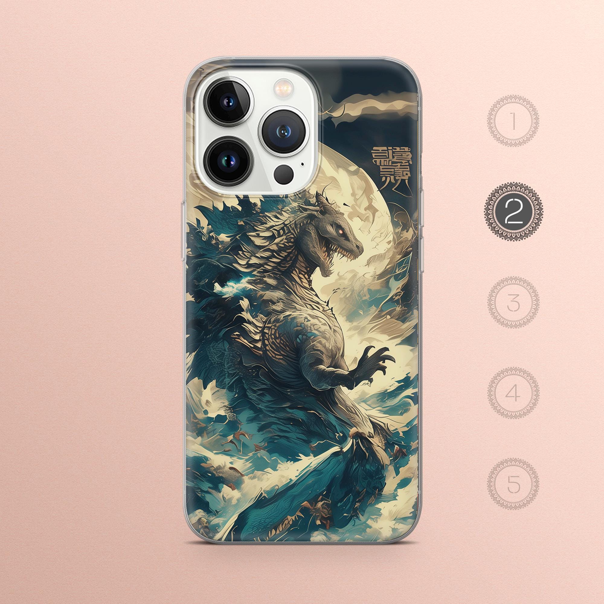 Sci-fi Godzilla Phone Film Cover for iPhone 17 Pro Max, 16e, 15, 14, 12 ...