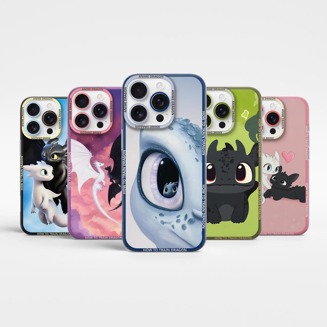 Toothless and Light Fury Phone Case: Anime Dragon Cover for iPhone ...