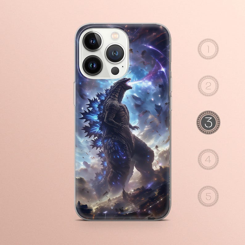 Sci-fi Godzilla Phone Film Cover for iPhone 17 Pro Max, 16e, 15, 14, 12 ...