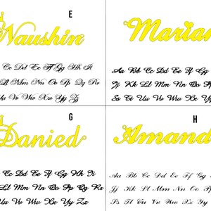 Custom Name Necklace | Cursive Letter Pendant | Stainless Steel | Women ...