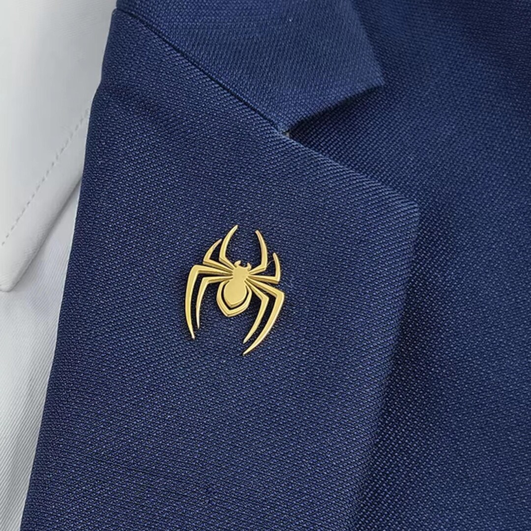 Personalized Gothic Spider Brooch – Stainless Steel Badge Pin for Men ...