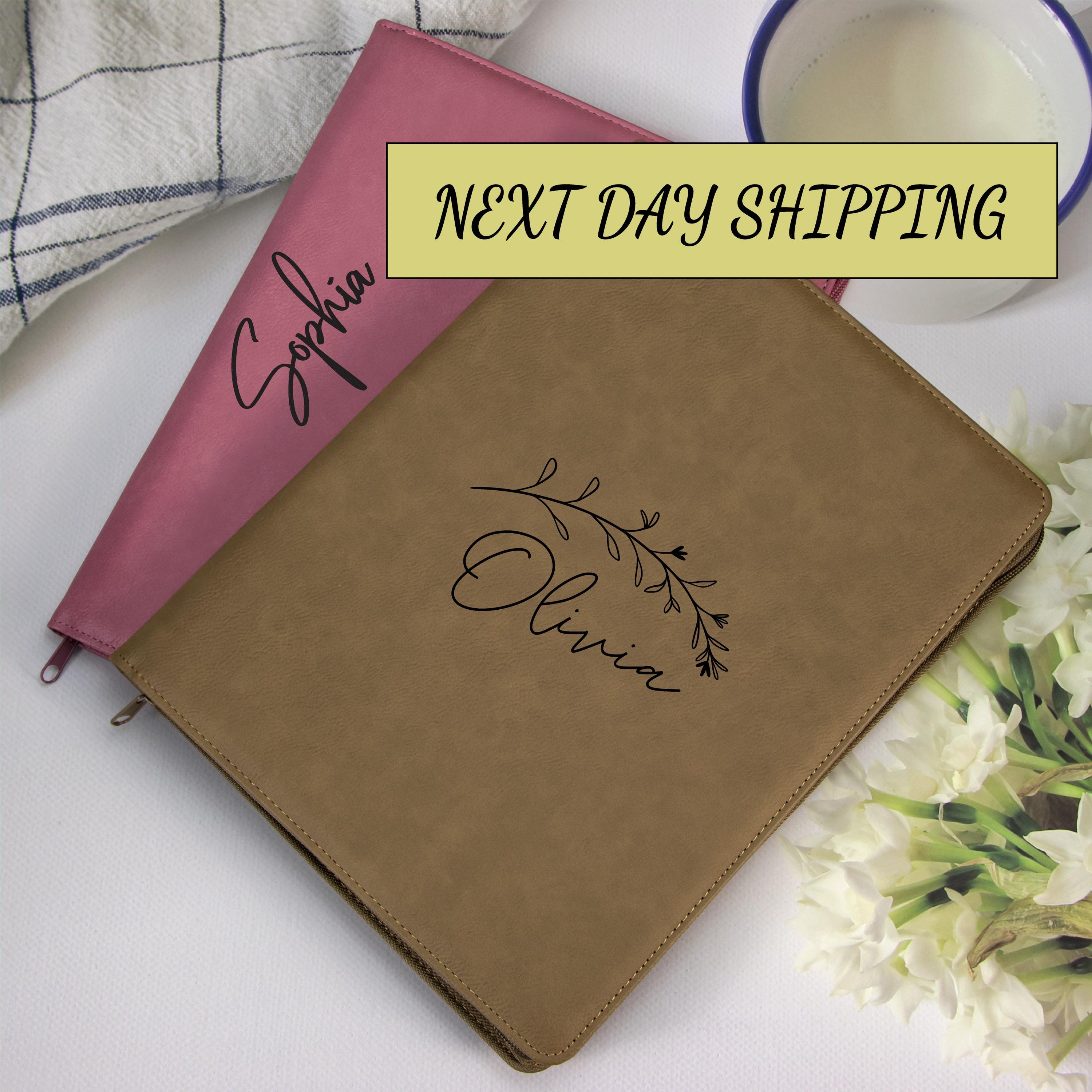 Personalized Vegan Leather Padfolio: Custom Engraved Notepad Portfolio ...
