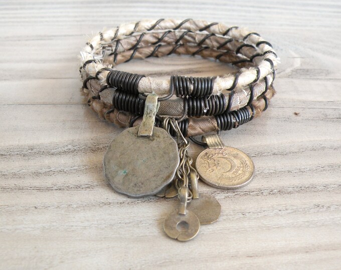 Silk Road Gypsy Bangle Stack Naryn Neutrals 3 Bohemian - Etsy