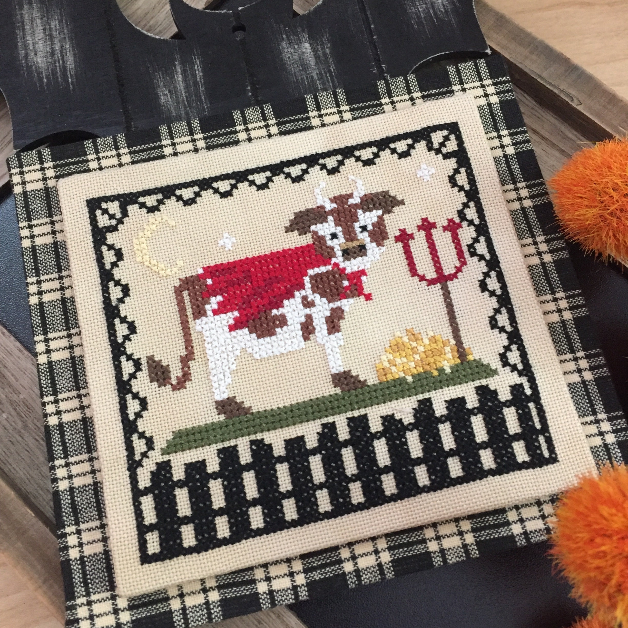 Moo-ella Cross Stitch Pattern Halloween Hoedown Series: PDF Instant ...