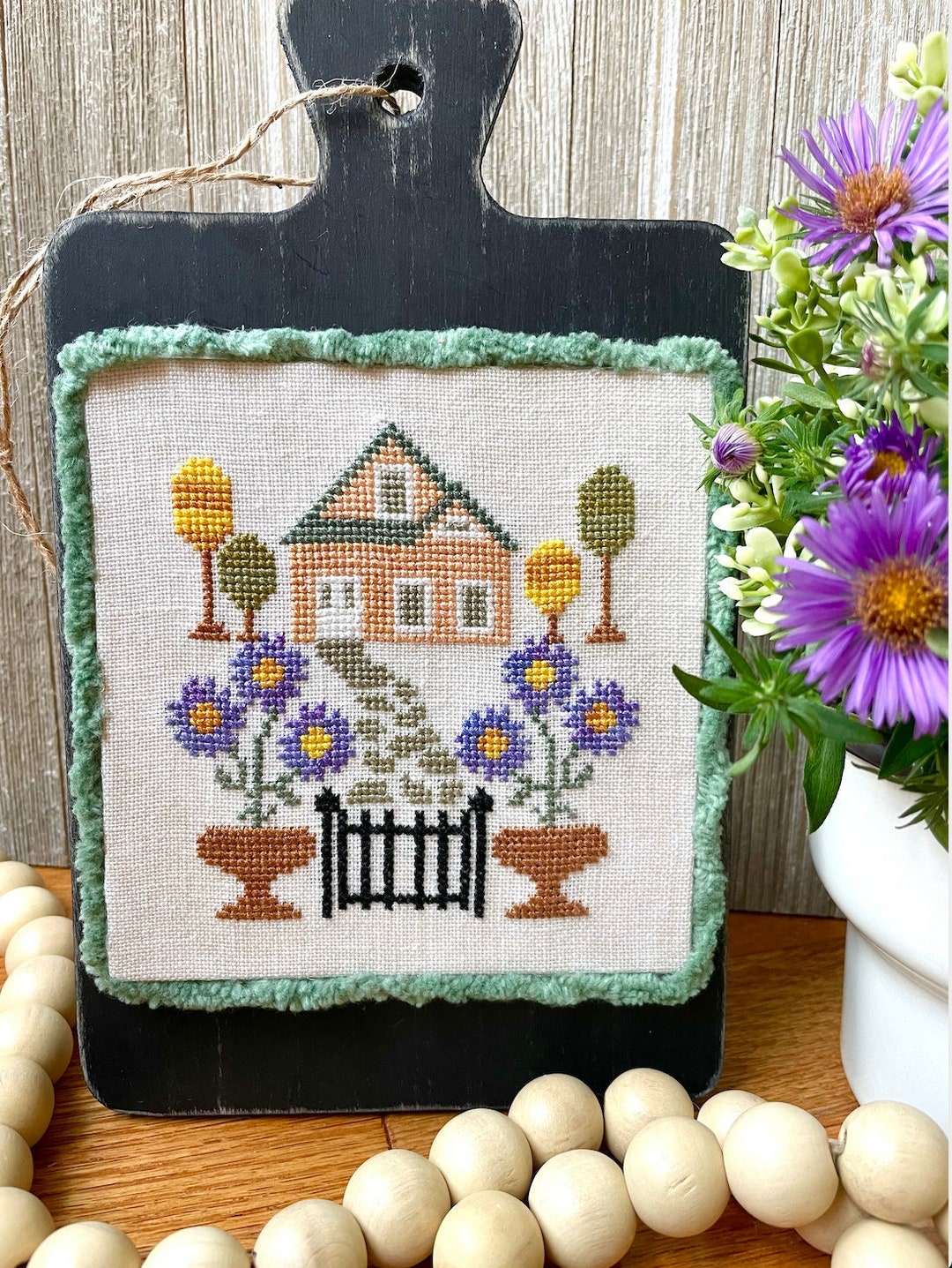 Aster Abode Cross Stitch Pattern: PDF Instant Download - Etsy