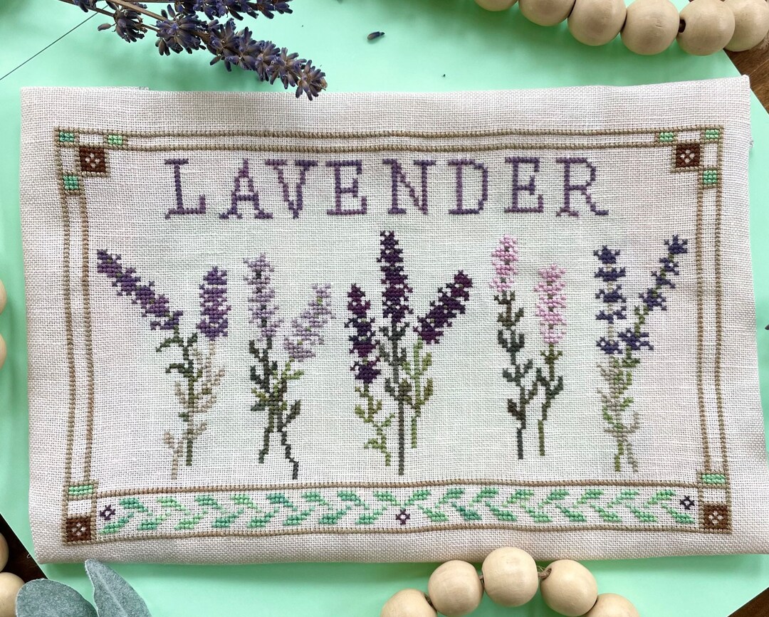 Fresh Picked Lavender (large Pattern and Pinkeep) PDF Instant Download ...