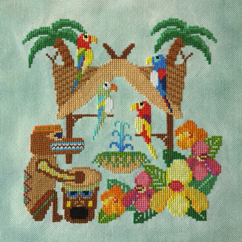 Tiki Cross Stitch Pattern: Ride Inspired Fan Art - PDF Instant Download ...