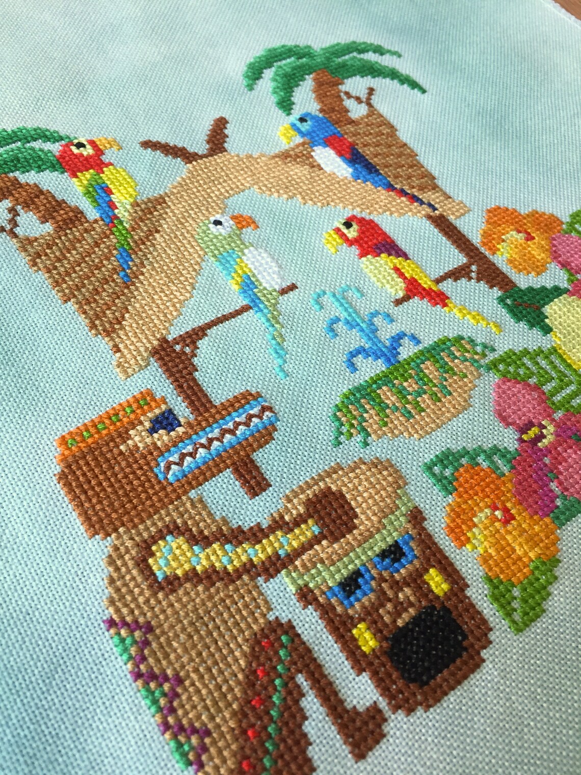 Tiki Cross Stitch Pattern: Ride Inspired Fan Art - PDF Instant Download ...
