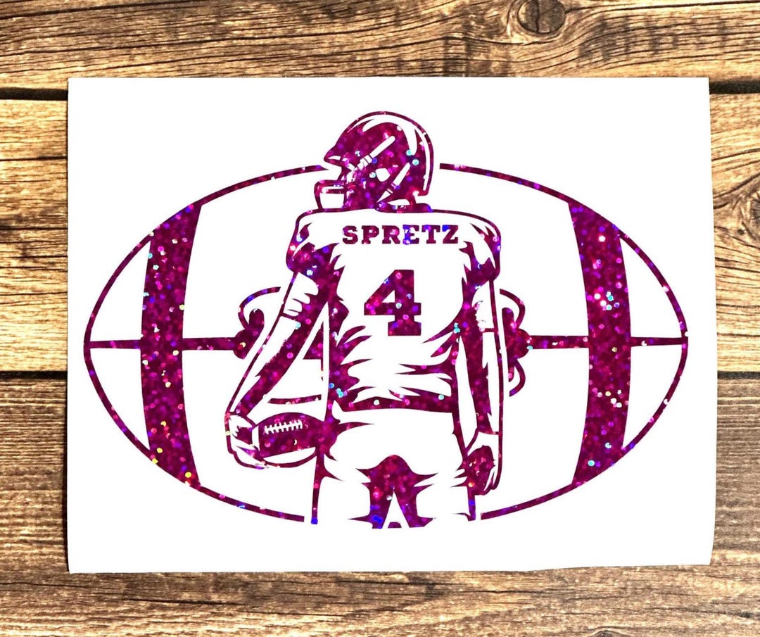 Personalized Football Decal: Custom Name Sports Sticker - Etsy
