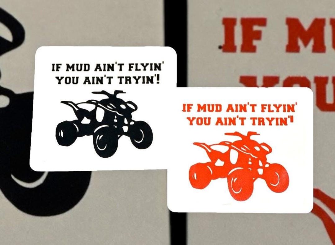 4 Wheeler Decal | Four Wheeler Sticker for Atvs & Off-road Vehicles ...