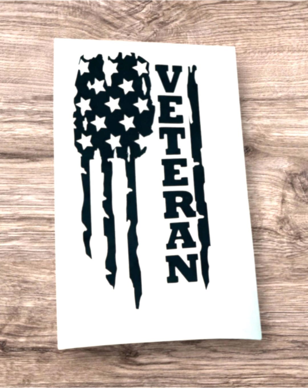 Veteran Flag Decal | Yeti Decal | Tumbler Decal | | Truck Decal | Car ...
