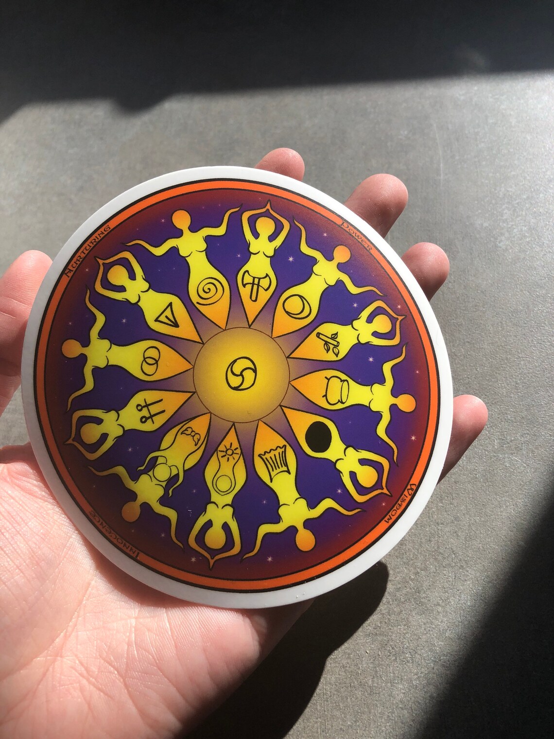 Larger Size (4x4): Women’s Wheel of Life Mandala Goddess Sticker - Etsy