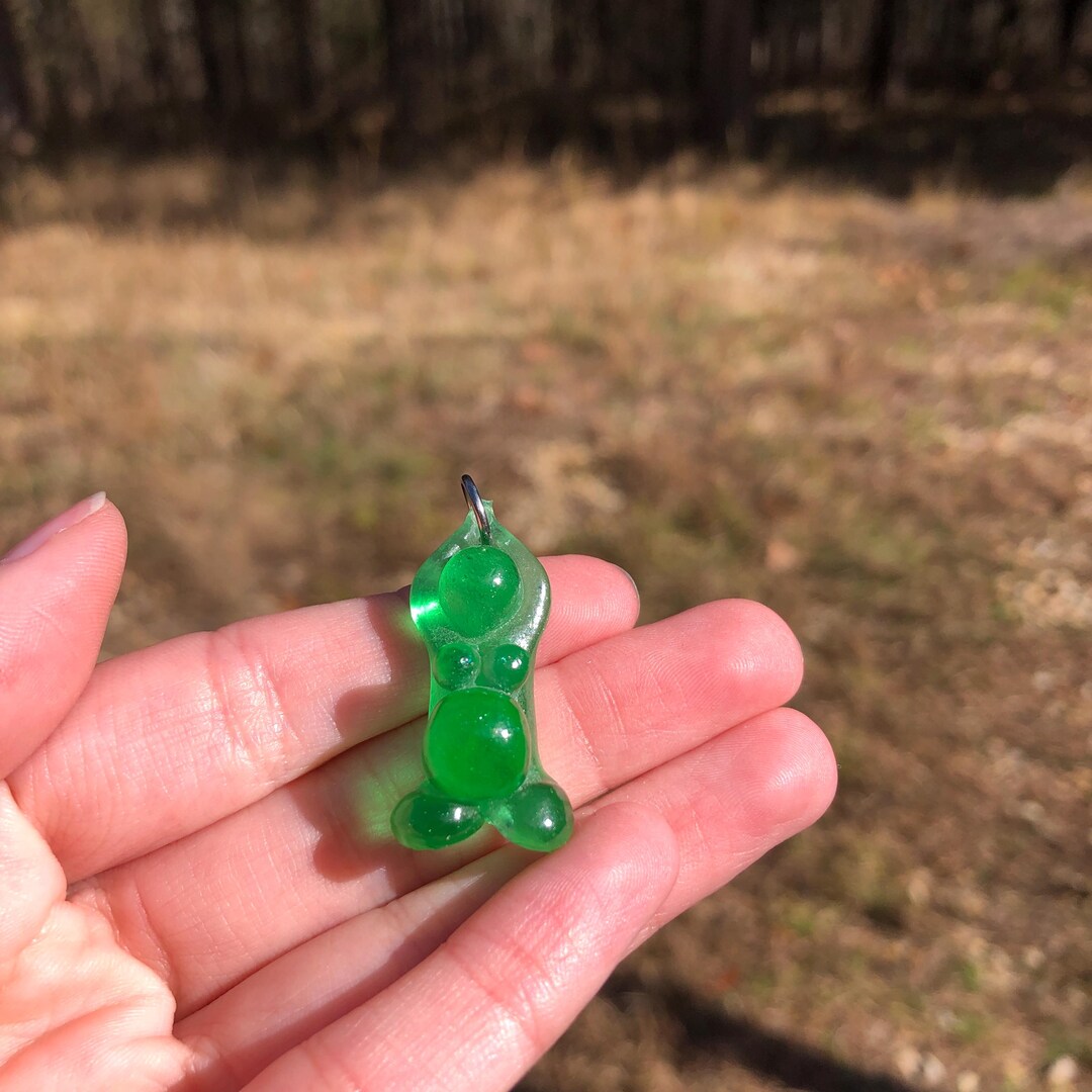 Mini Pregnant Birth Goddess Pendant, Evergreen Semi Transparent Green ...